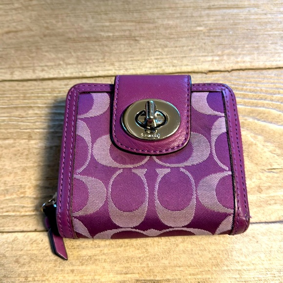 Coach | Bags | Purple Coach Wallet | Poshmark
